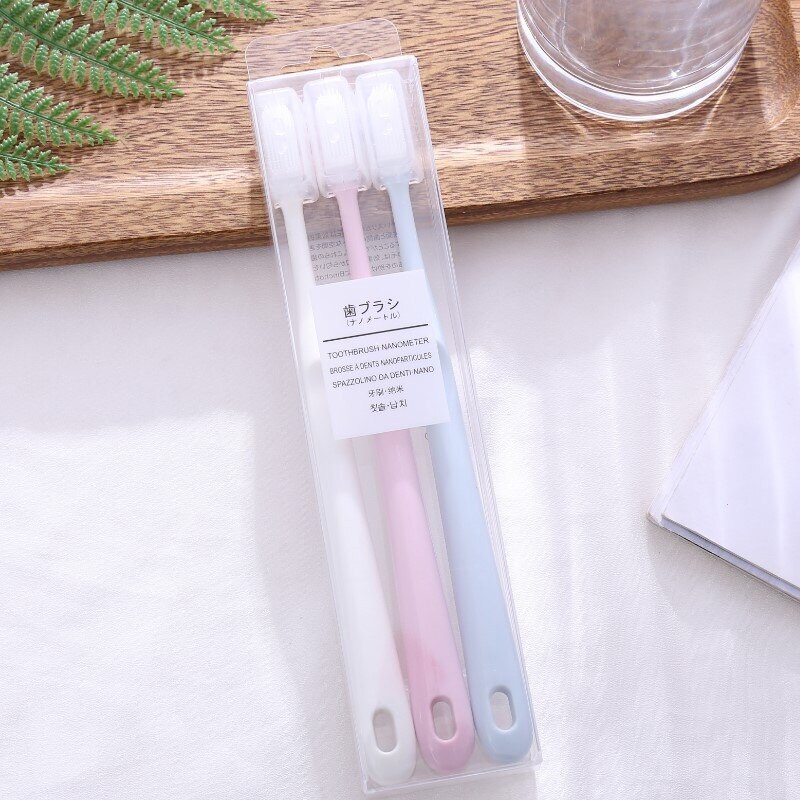 3Pcs/set Nano-antibacterial Toothbrush Soft Toothb... – Grandado