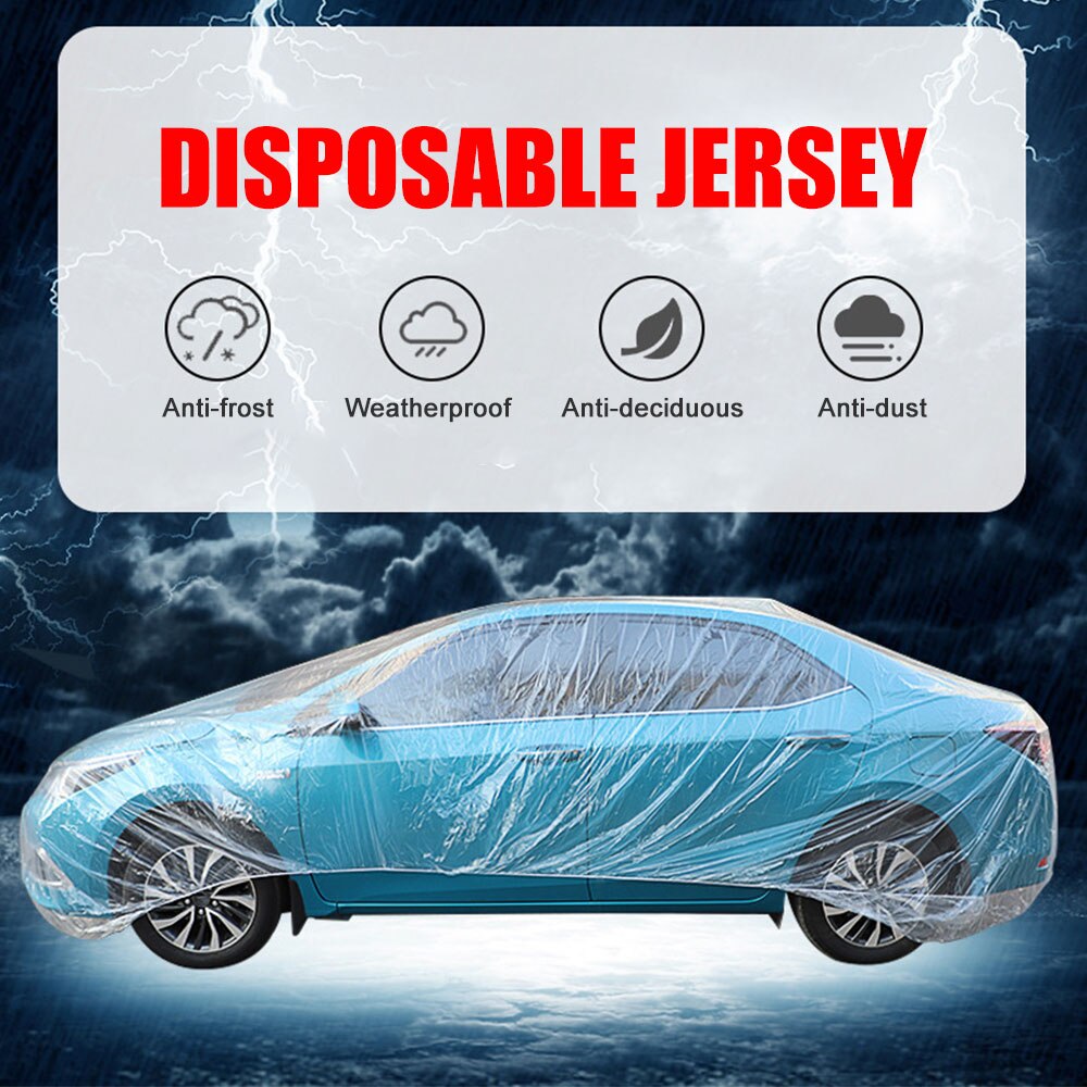 Disposable Plastic Car Cover with Elastic Band- Du... – Vicedeal