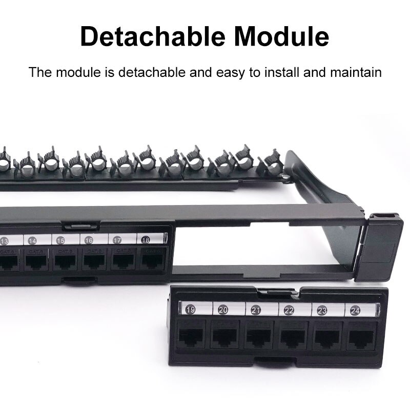 ONTi 19" 1U Rack Pass-through Tie-free 24 Por... – Grandado
