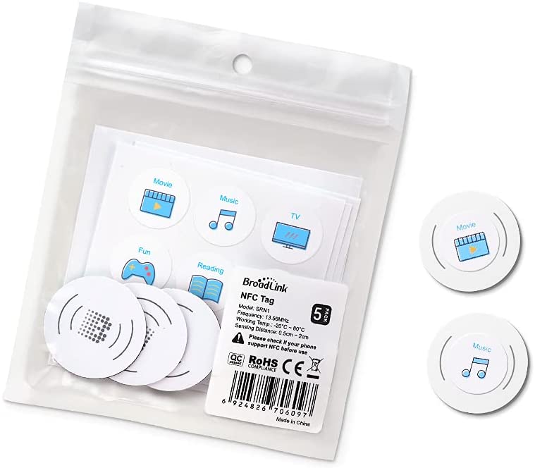 BroadLink NFC Tags, NXP NTAG215 Waterproof NFC Tag... – Grandado