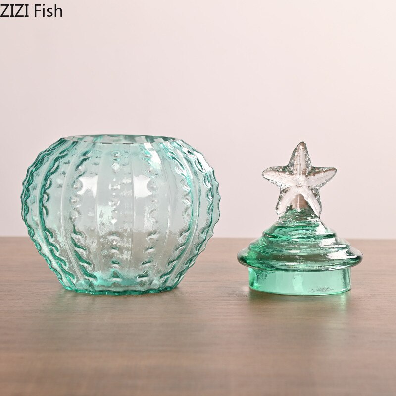 Green Glass Storage Jar Nordic Home Candy Jar Deco... – Grandado