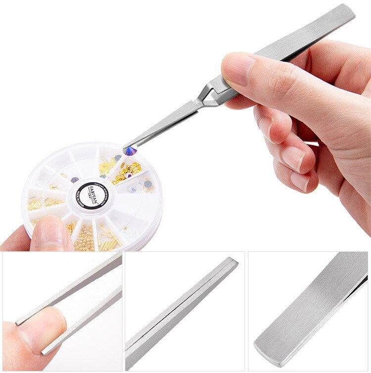 Pinza de acero inoxidable para uñas, pinzas de Gel... – Grandado