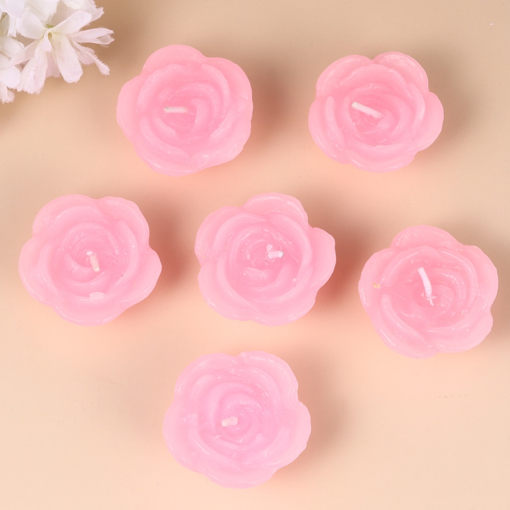 6/12pcs Rose-Shaped Candles Floating Flower Candle... – Vicedeal