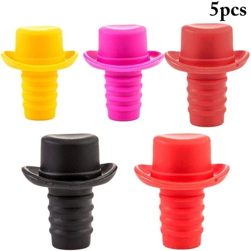 1Pcs Silikon Flasche Stopper Nette Top Hut Flasche... – Vicedeal