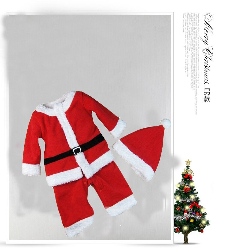 Christmas Year Kids Santa Claus Cosplay Costume Ca... – Grandado