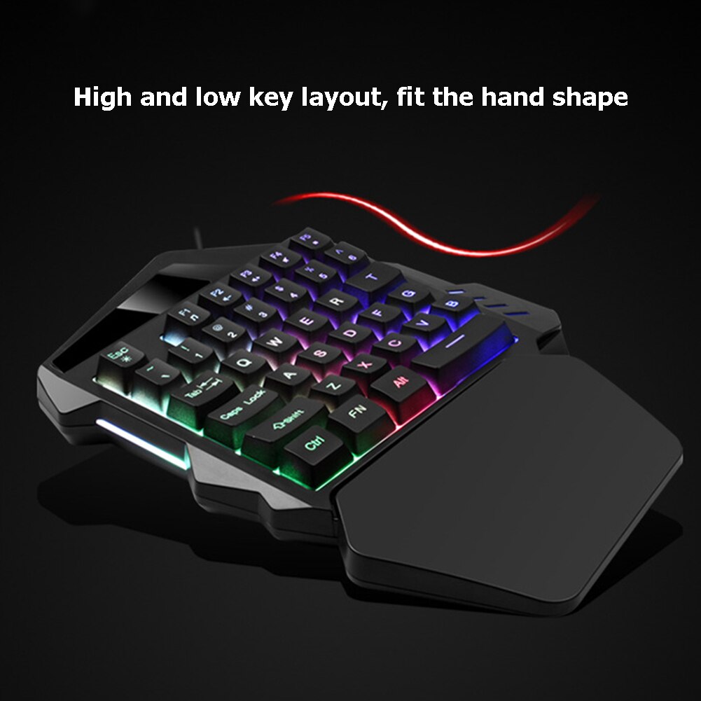 One Handed Gaming Keyboard 35 Keys Membrane Keyboa... – Grandado