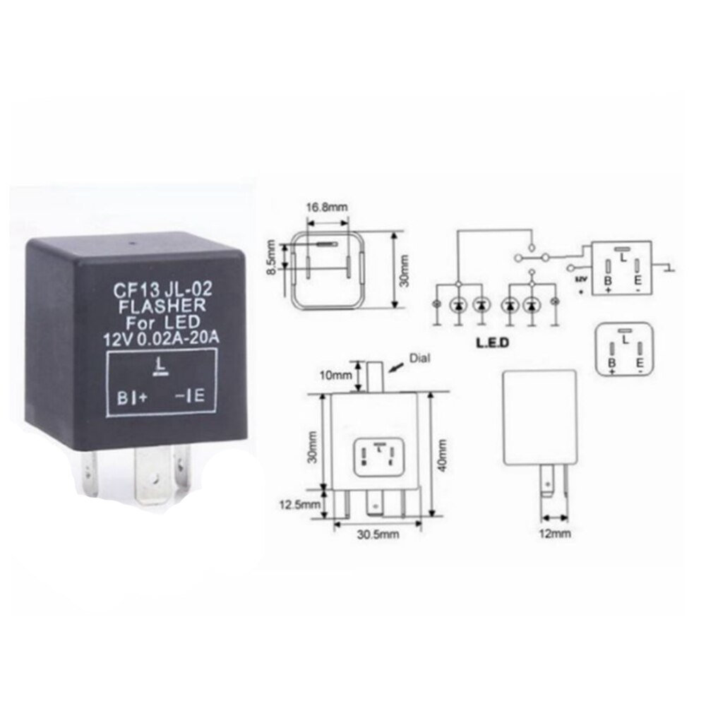 Universial For Motorcycle LED Adjustable flash rel... – Grandado