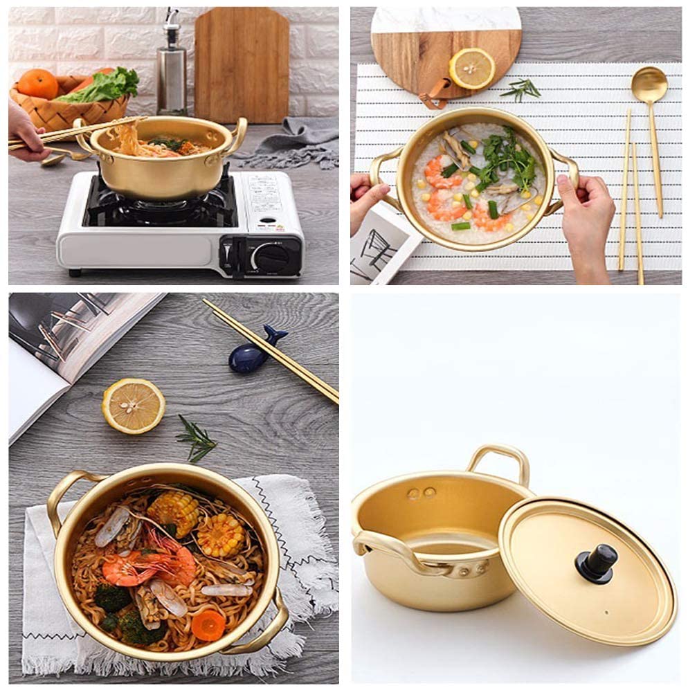 Korean Ramen Noodles Pot thickened Yellow Aluminum... – Vicedeal