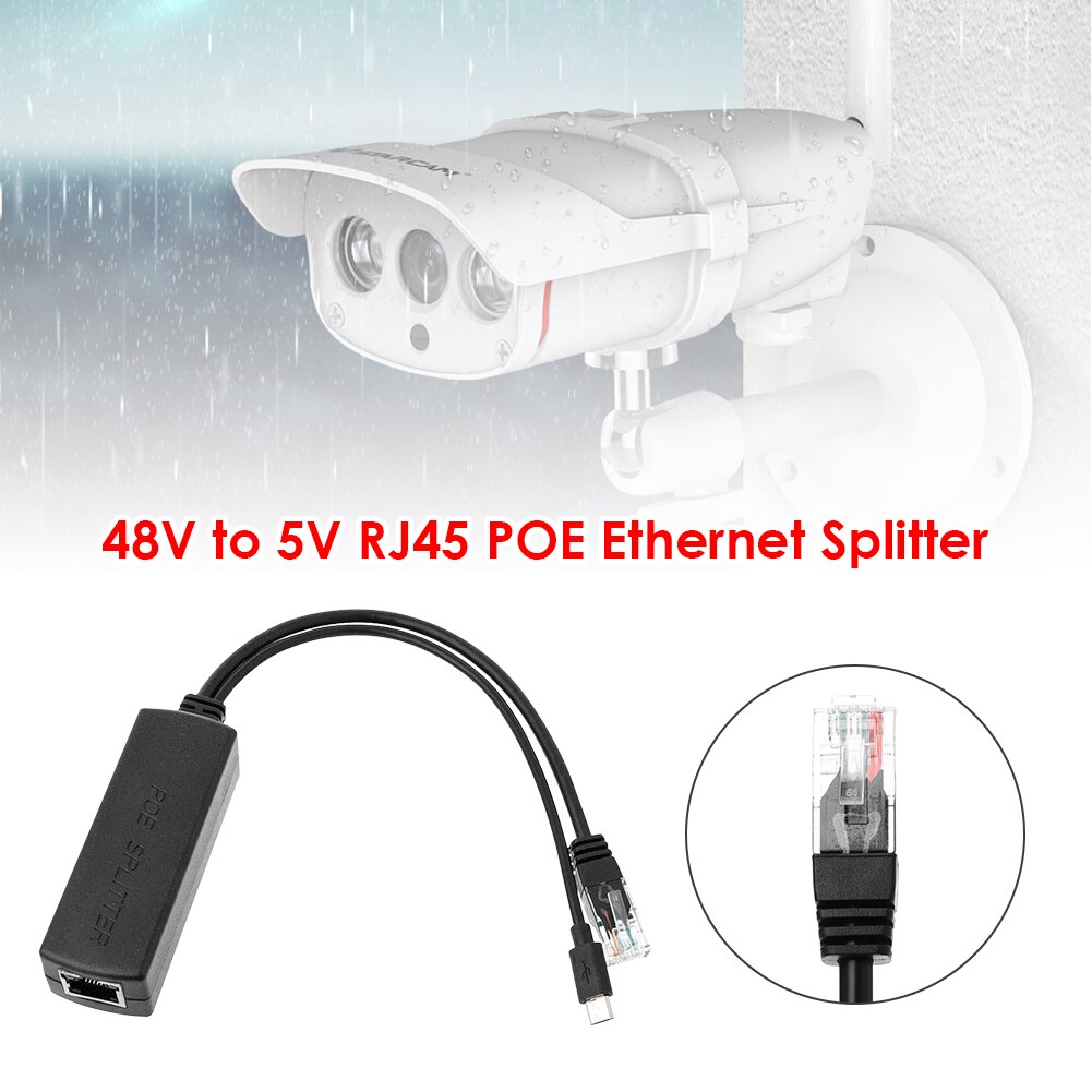 2,5 KV RJ45 POE Splitter 48V zu 5V Mikro USB Energ... – Grandado