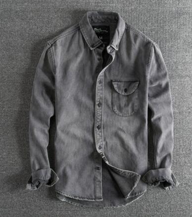 Japanse Harajuku Verontruste Spoelen Denim Shirt V... – Vicedeal