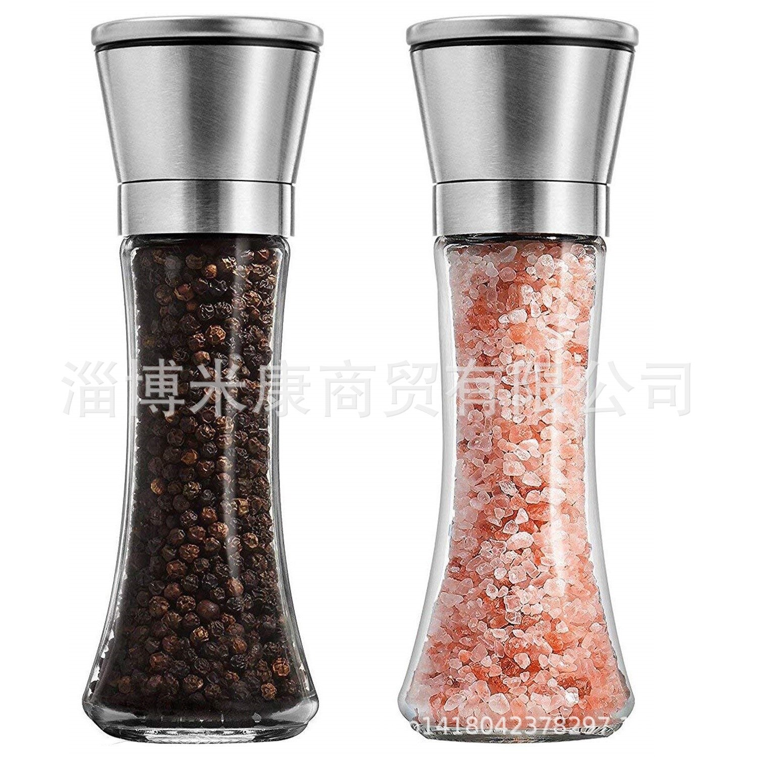 Seasoning Grinder Stainless Steel Glass Black Pepp... – Grandado