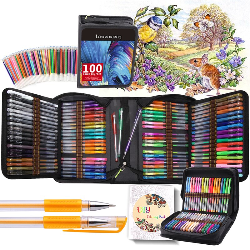 12-120 colors Gel Pen Set Bullet Gel Ink Pen for A... – Vicedeal