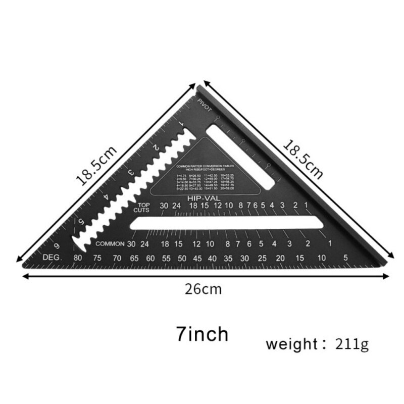 7 Inch/12 Inch Zimmerei Quadrate Aluminium Legieru... – Vicedeal