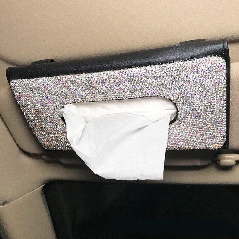 Bling Bling Diamond Car Tissue Boxes Holder Leathe... – Vicedeal