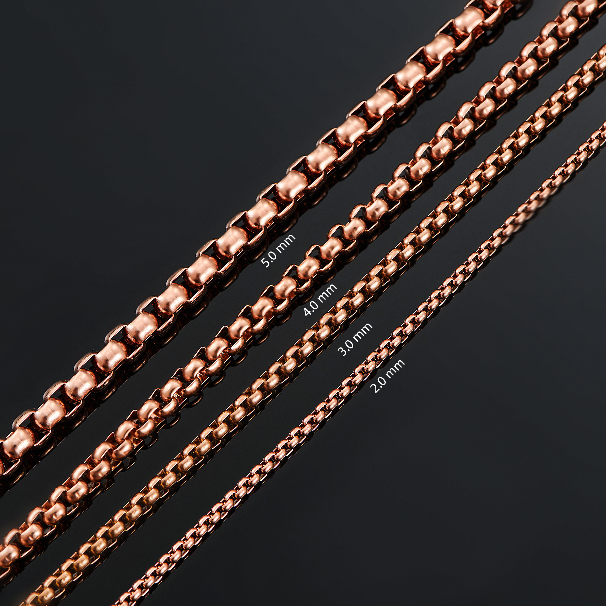 1 Piece 2mm/3mm/4mm/5mm Thickness Rose Gold Color ... – Grandado