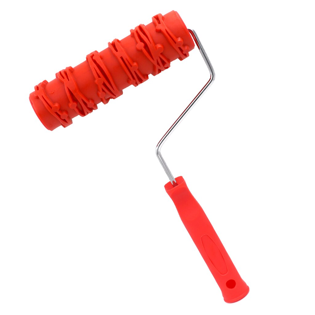 7" Inches Wall Paint Rollers Red Rubber DIY Emboss... – Grandado