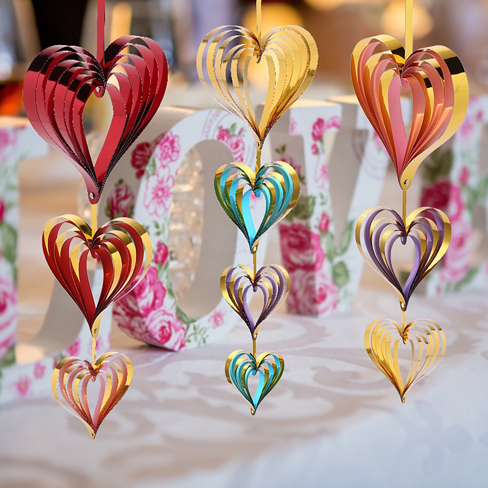 25# Valentine Day Decorations Heart Ornaments Roma... – Vicedeal