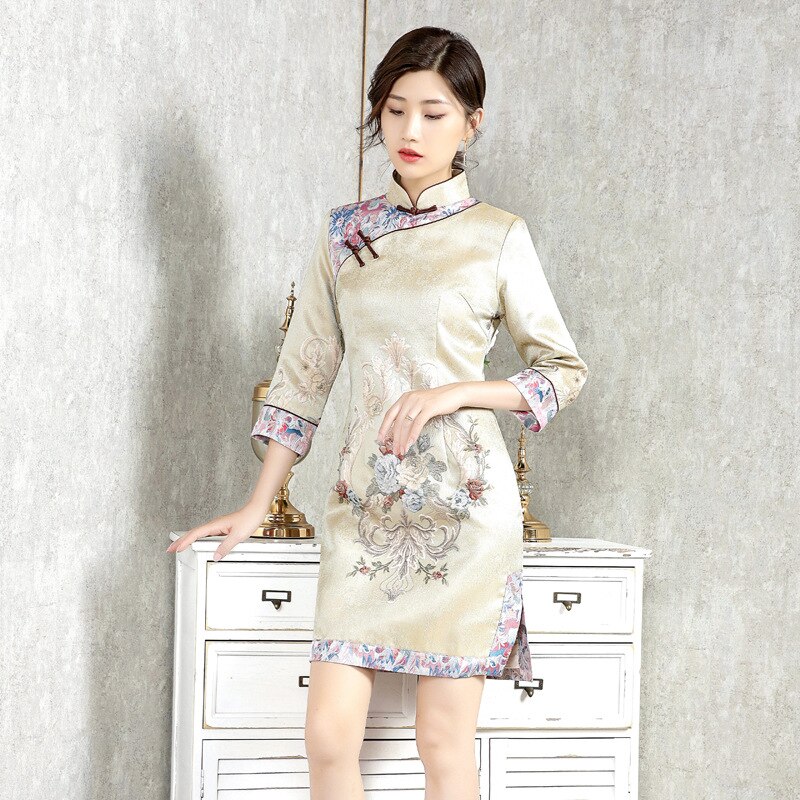 modern party winter Cheongsam qipao dress – Grandado