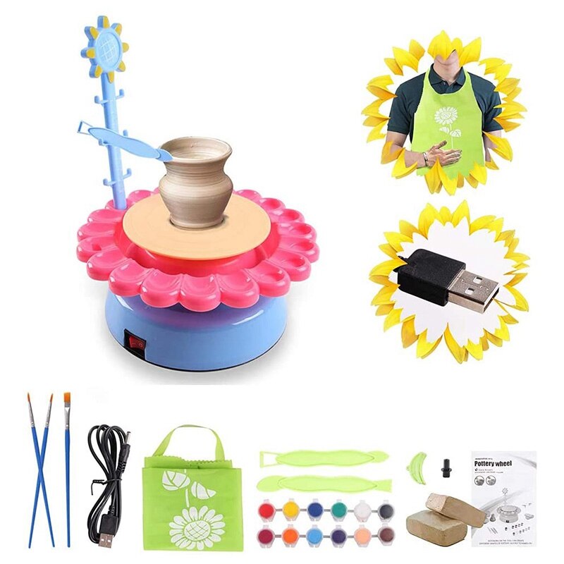 Sunflower Pottery Wheel - DIY Air Dry Sculpting Cl... – Grandado