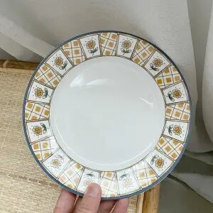 ins style retro small flowers breakfast ceramic pl... – Grandado