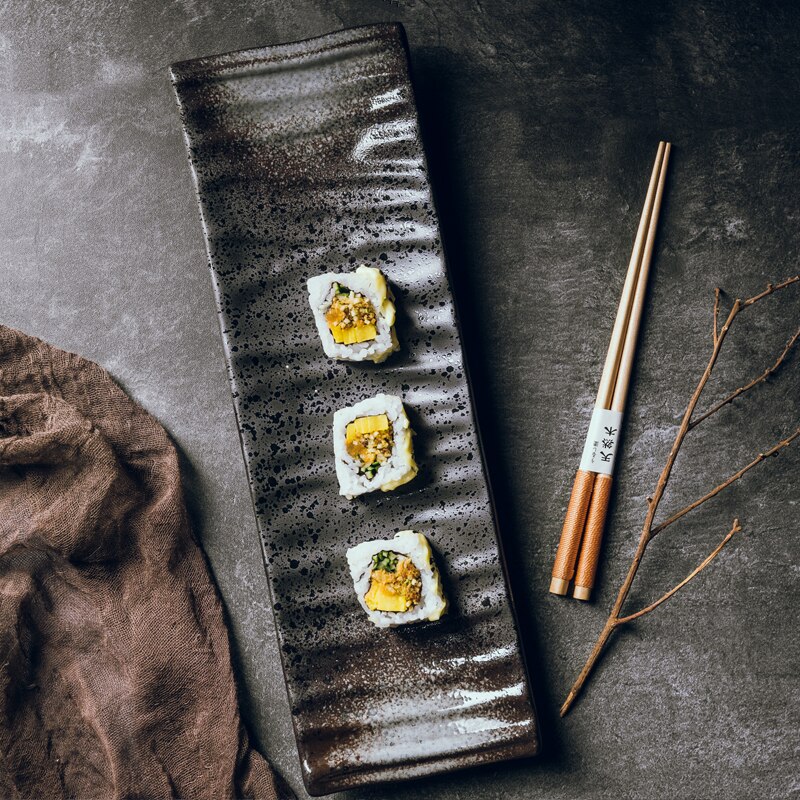 FANCITY Sushi Plate Japanese Cuisine Flat Plate Lo... – Grandado