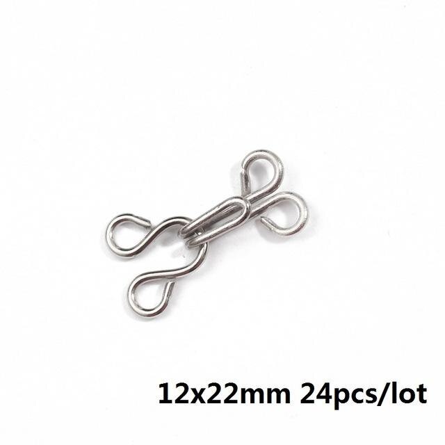 24Pcs Doek Haak En Oog Sluiting 7-12Mm Metalen Ges... – Vicedeal