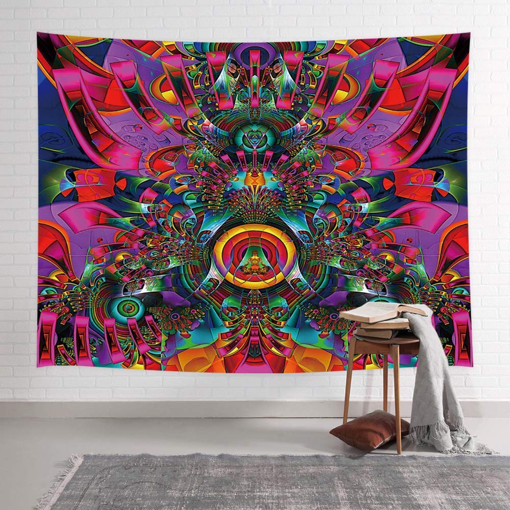 Psychedelische Abstracte Kleurrijke Trippy Hippie ... – Vicedeal