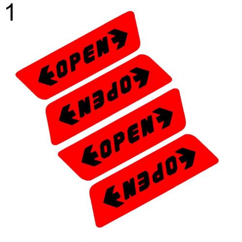 4Pcs/Set Car Door Open Sticker Reflective Tape Saf... – Grandado