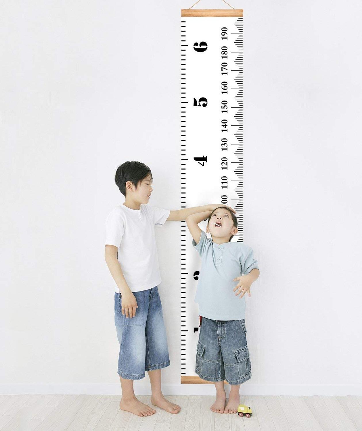 Baby Growth Chart Canvas Wall Hanging Measuring Ru... – Vicedeal