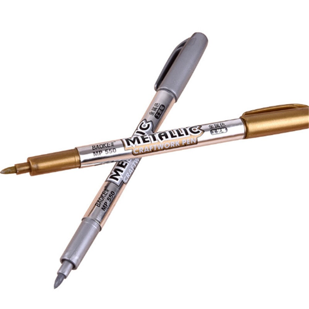 1/2pcs Gold Silver Color Marker Pens Highlighter F... – Vicedeal
