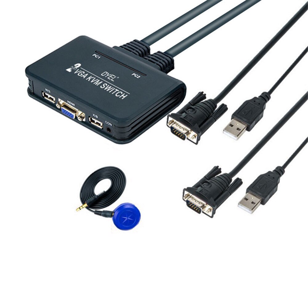 USB+VGA 2-port KVM Switch VGA 2 in 1 Out Computer ... – Vicedeal