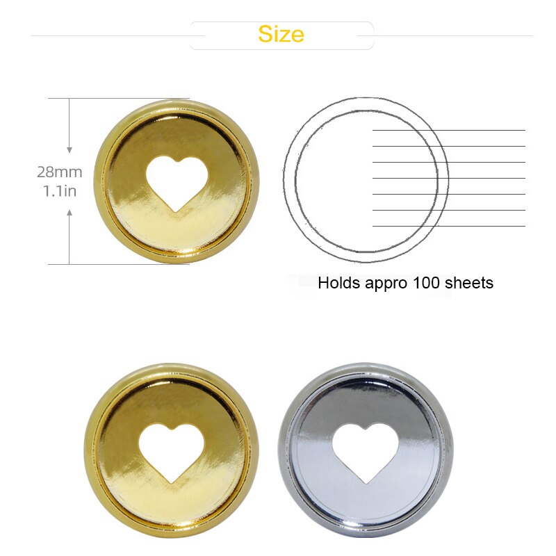 Fromthenon 11pcs Heart-Shaped Planner Ring Binder ... – Grandado