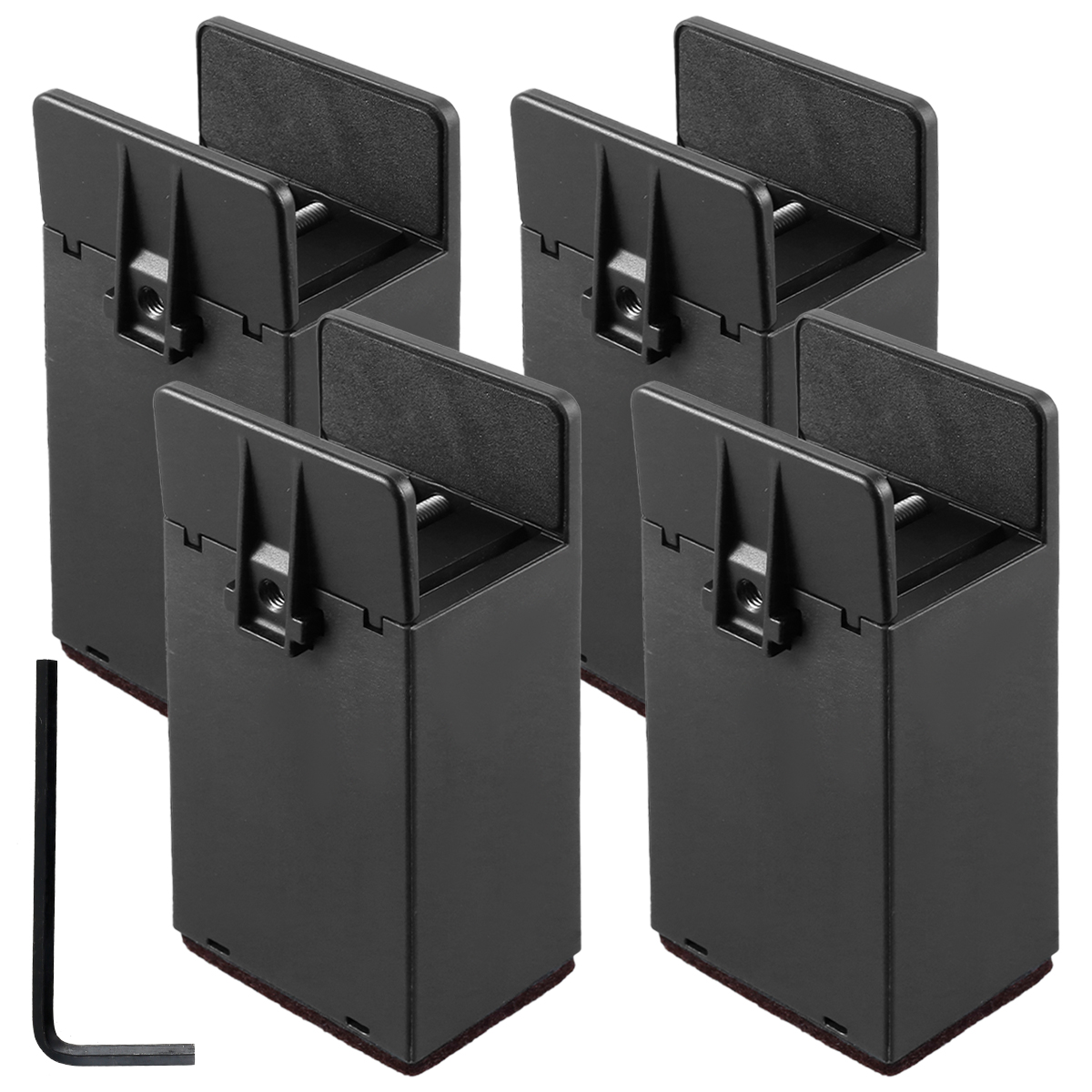 8Pcs Heavy Duty Furniture Leg Risers Adjustable So... – Grandado