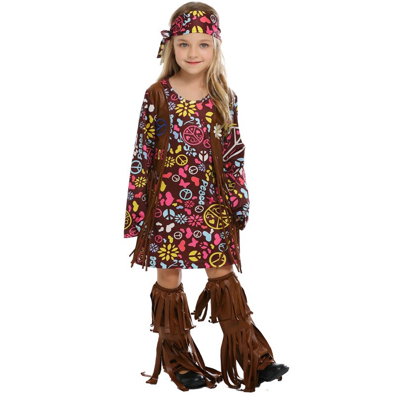 Umorden Peace and Love Hippie Costume for Girls Ki... – Grandado Umorden Peace and Love Hippie Costume for Girls Ki... – Grandado