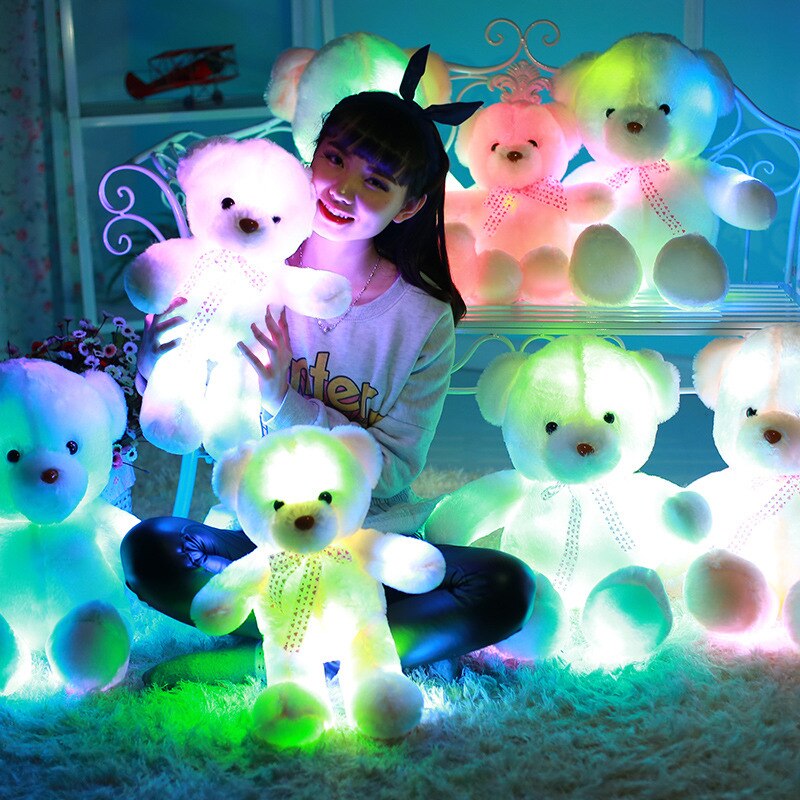 Colorful Led Teddy Pillow Glowing Teddy Bear Lumin... – Vicedeal
