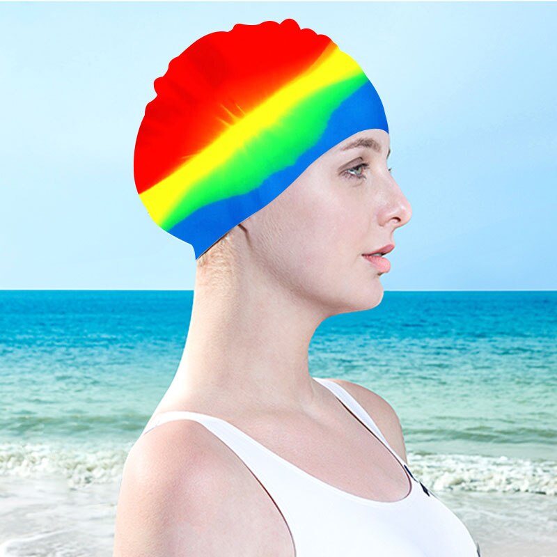 Silicone Rubber Swimming Cap Adult Men Women Water... – Grandado