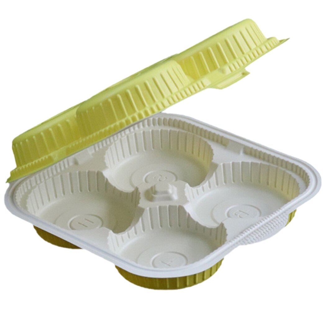 100PCS Plastic Food Container 4-Cavity Food Packin... – Vicedeal