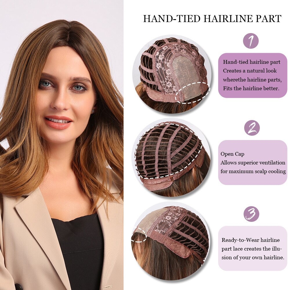 EASIHAIR Women Synthetic Hair Wig Hairline Part La... – Grandado