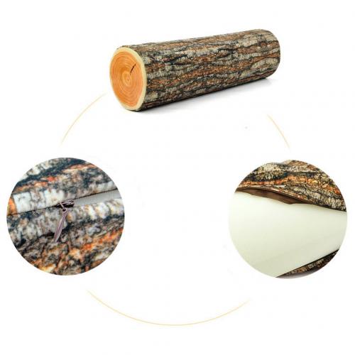 Simulation Cylinder Tree Stump Shaped Throw Pillow... – Vicedeal