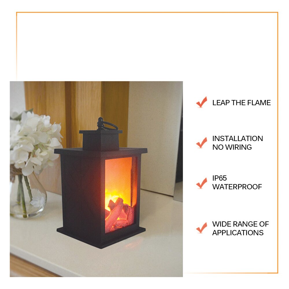 Portable LED Fireplace Lantern Flamless Log Fire E... – Grandado