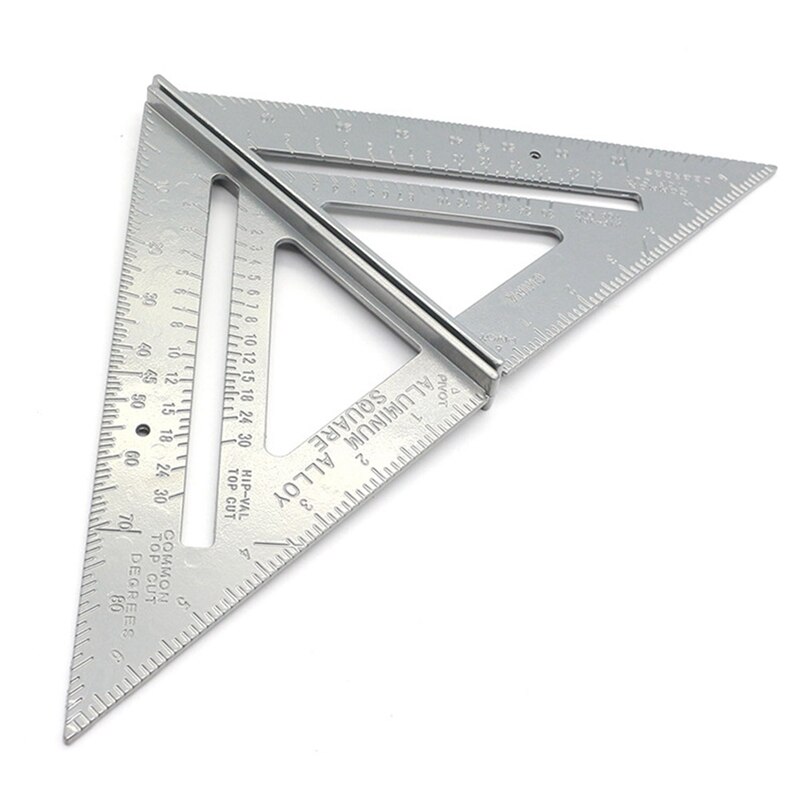7'' Aluminum Alloy Measuring Ruler Tri-Square Roof... – Grandado