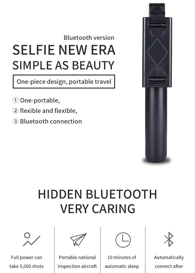 MINI handheld selfie stick 360-degree rotating sel... – Grandado