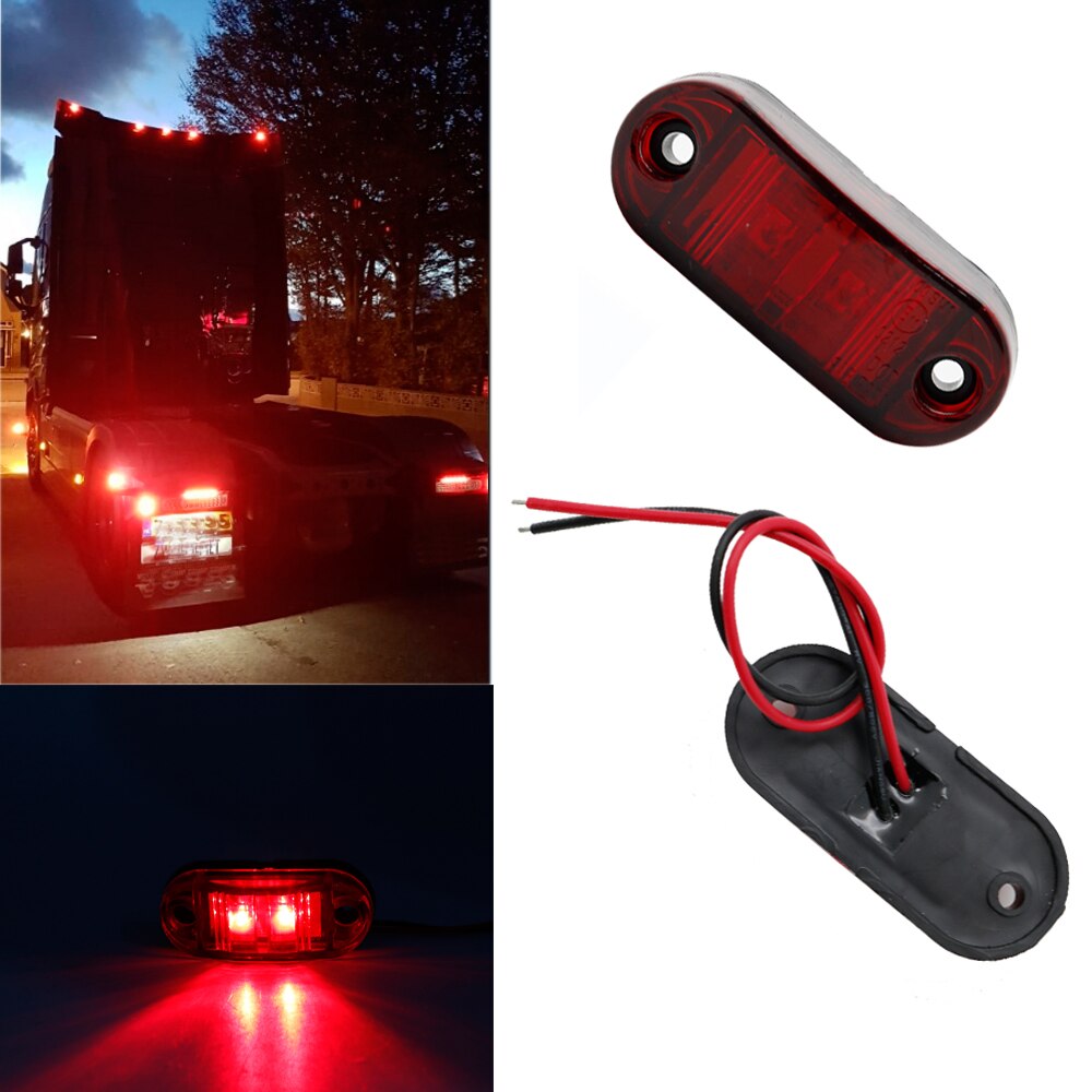 Rood 12V 2 Led Zijmarkeringslicht Lamp Turn Licht ... – Vicedeal