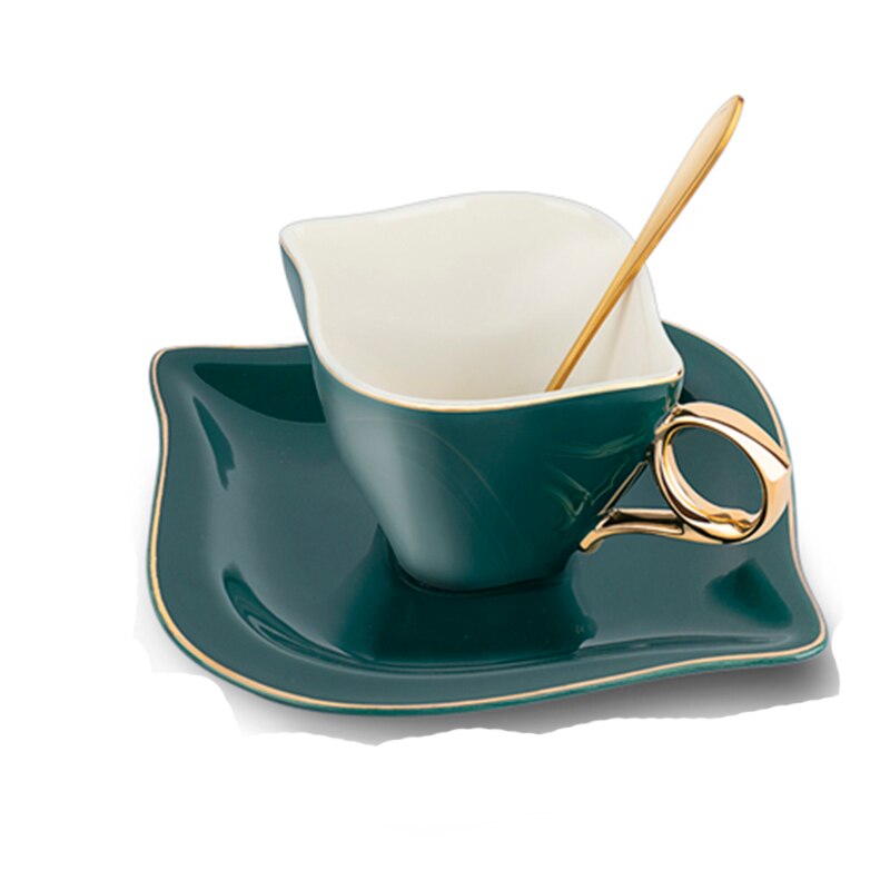 Exquisite coffee cup and saucer set European style... – Grandado
