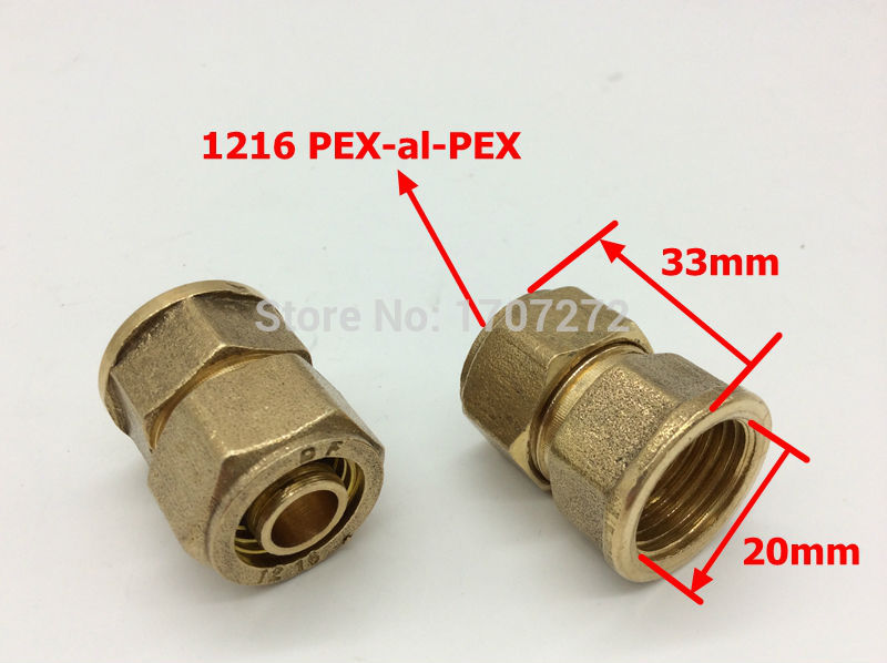 1216*1/2F PEX-al-PEX pipe connector female thread ... – Grandado