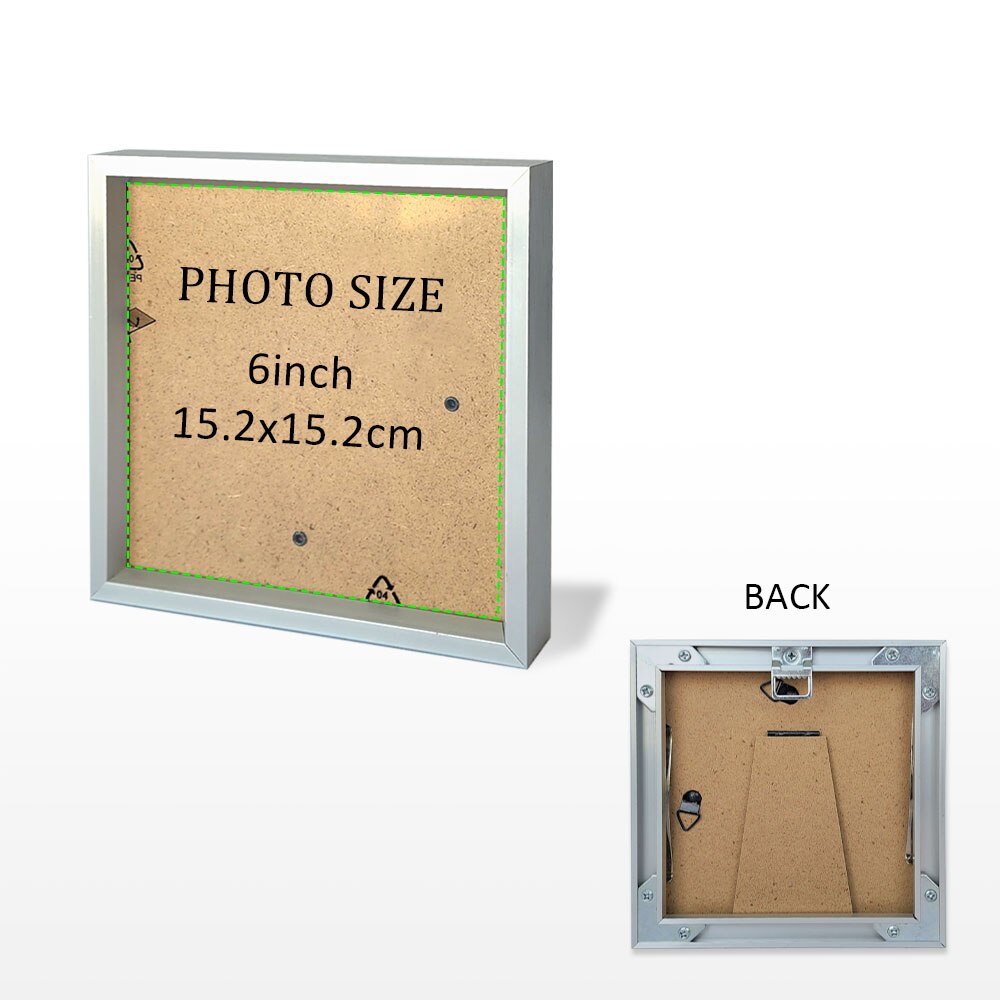 6 Inch Fotolijst Metalen Vierkante Fotolijst Woond... – Vicedeal