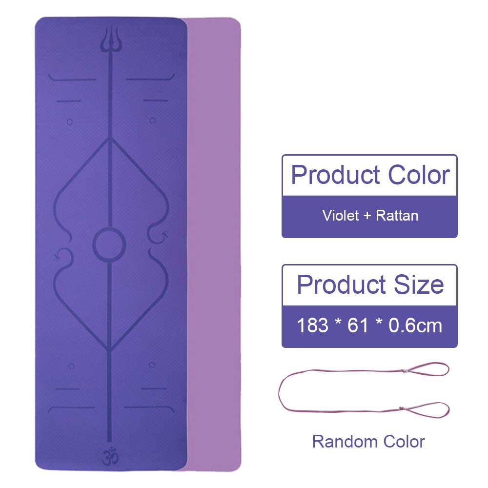 Non-Slip Double Layer TPE Yoga Mat With Position L... – Grandado