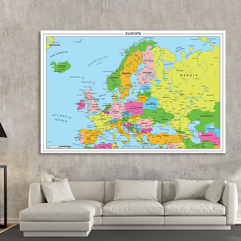 225*150cm The Europe Political Map In English Larg... – Grandado