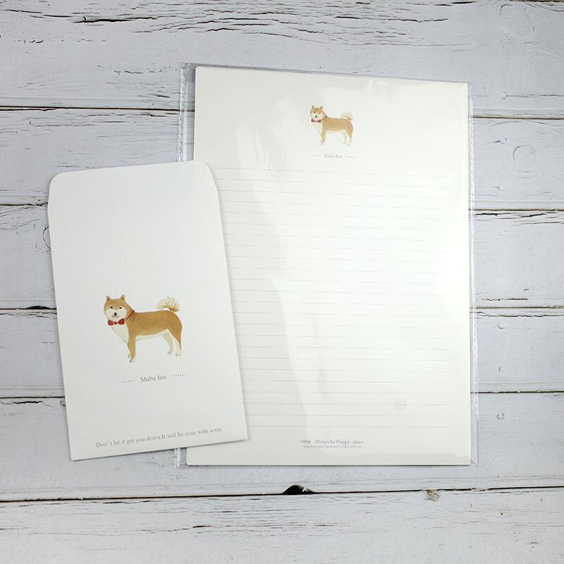 Kawaii Dog Letter Envelope Set Simple Cute Cartoon... – Vicedeal