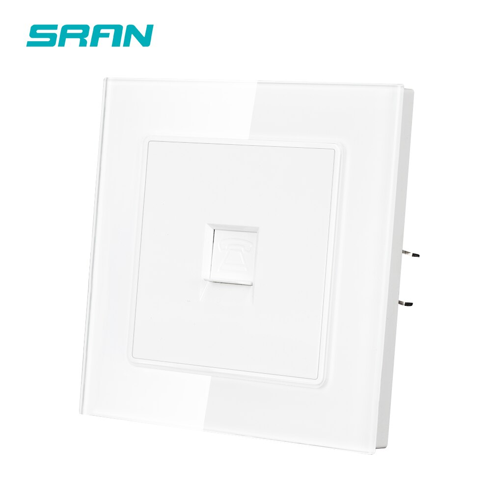 SRAN EU Telephone Socket,White Crystal Tempered Gl... – Grandado
